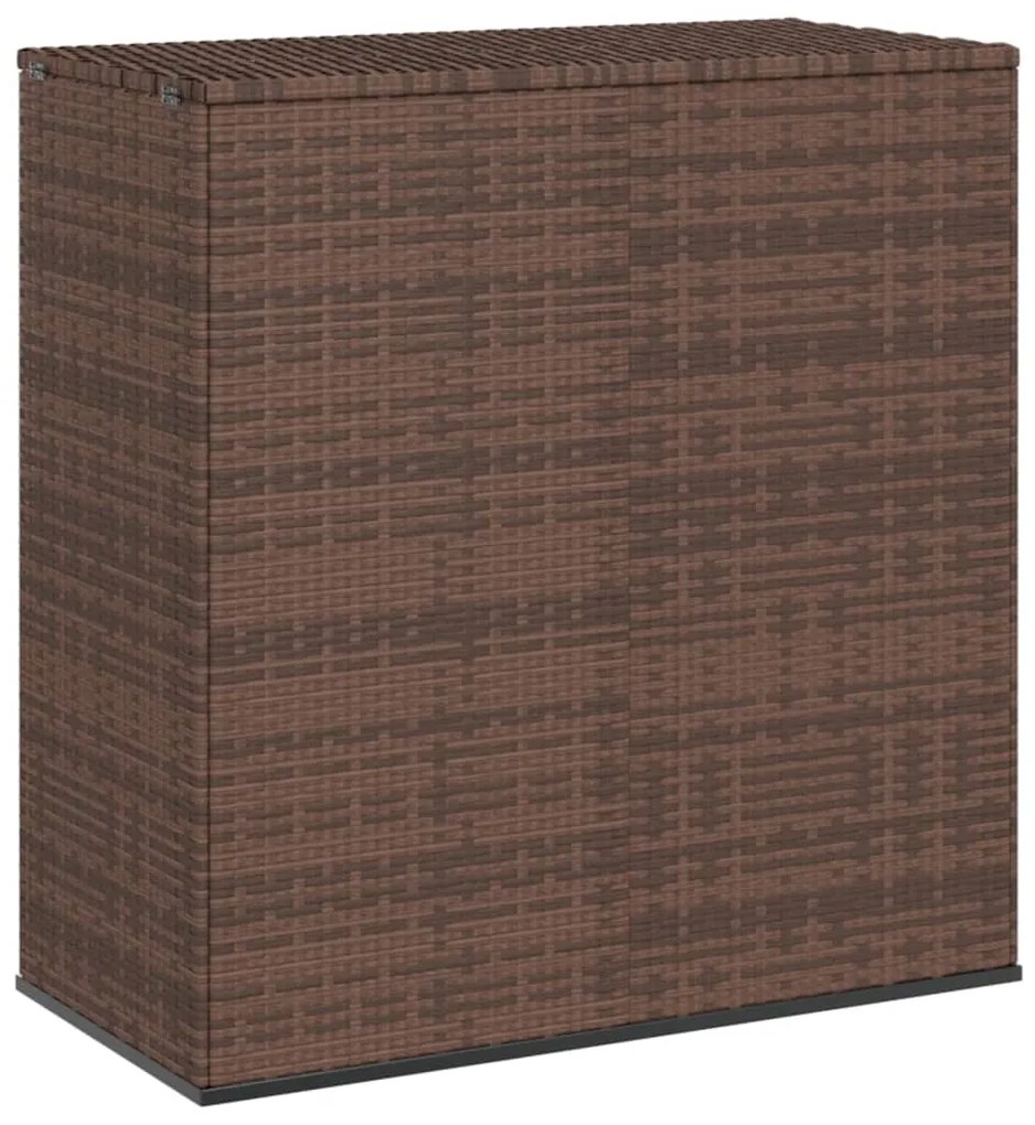 Zahradní úložný box PE ratan 100 x 49 x 103,5 cm hnědý 317224