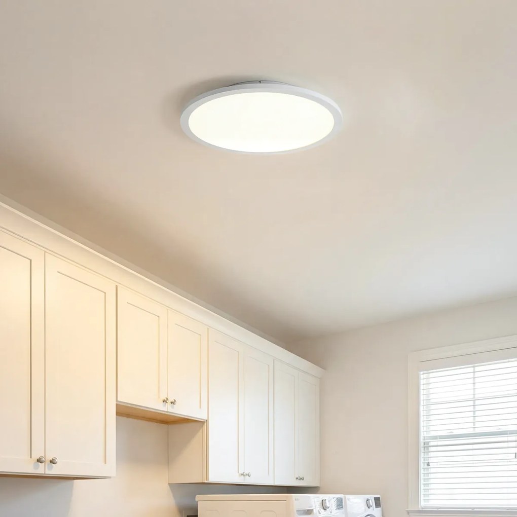 Chytrý LED panel bílý 40 cm vč. LED stmívání do teplých tónů s dálkovým ovládáním - Knob