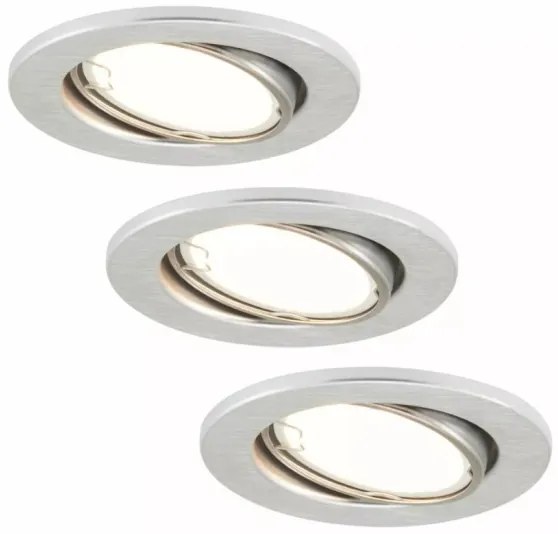 Briloner 7221-039 - SADA 3x LED Koupelnové svítidlo 1xGU10/3W/230V stříbrná