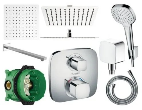 Sprchový set podomítkový  HANSGROHE TERMOSTAT - 25 CM (mix výrobců)