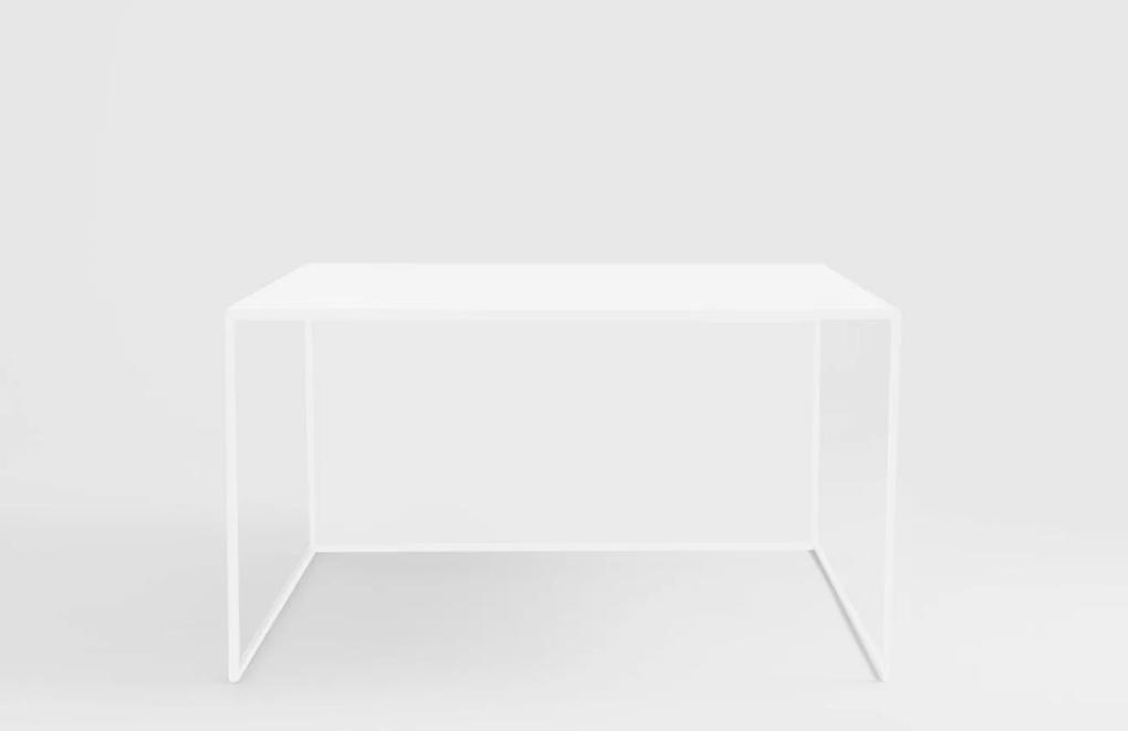Nordic Design Bílý kovový konferenční stolek Gene 80 x 80 cm