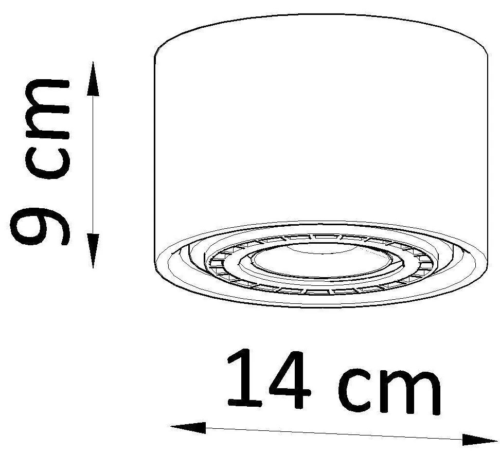 Stropní svítidlo BASIC 1 beton