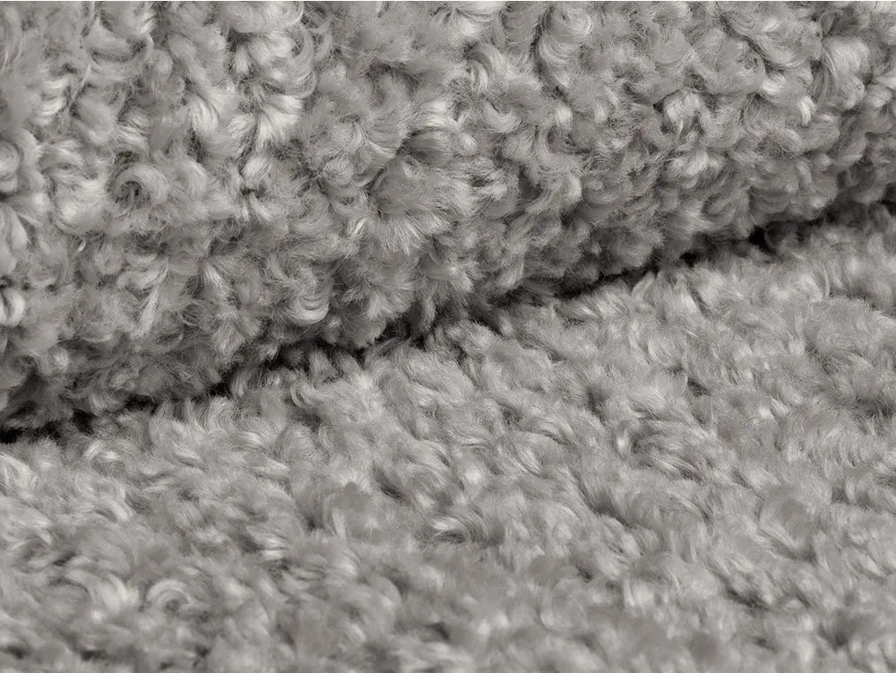 Světle šedý modul pohovky z textilie bouclé (levý roh) Bellis – Micadoni Home