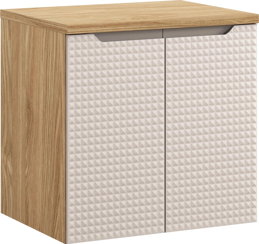 Comad Koupelnová skříňka pod deskové umyvadlo Luxor Beige 60 béžová/dub olejovaný