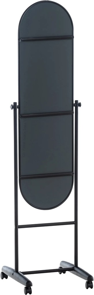 Stojící zrcadlo Nane Oval - 155x40x42 cm - Černá