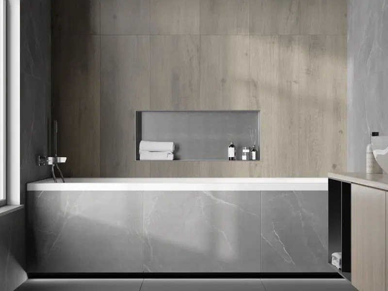 Mexen X-Wall-NR nástěnná police bez límce 75 x 30 cm, inox - 1911753010