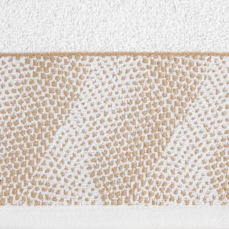 Ručník 70x140 Blanca 12 bílé zlato geometrie 500g/2 froté Limitovaná kolekce Eurofirany