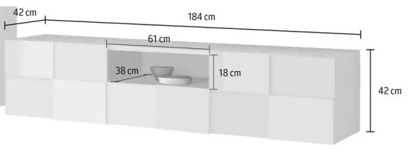 Televizní stolek SERIAN bílá
