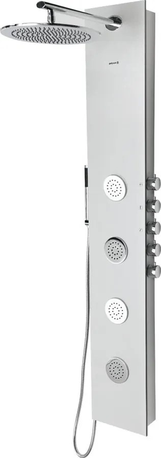 POLYSAN - 5SIDE ROUND sprchový panel 250x1550mm, aluminium 80211