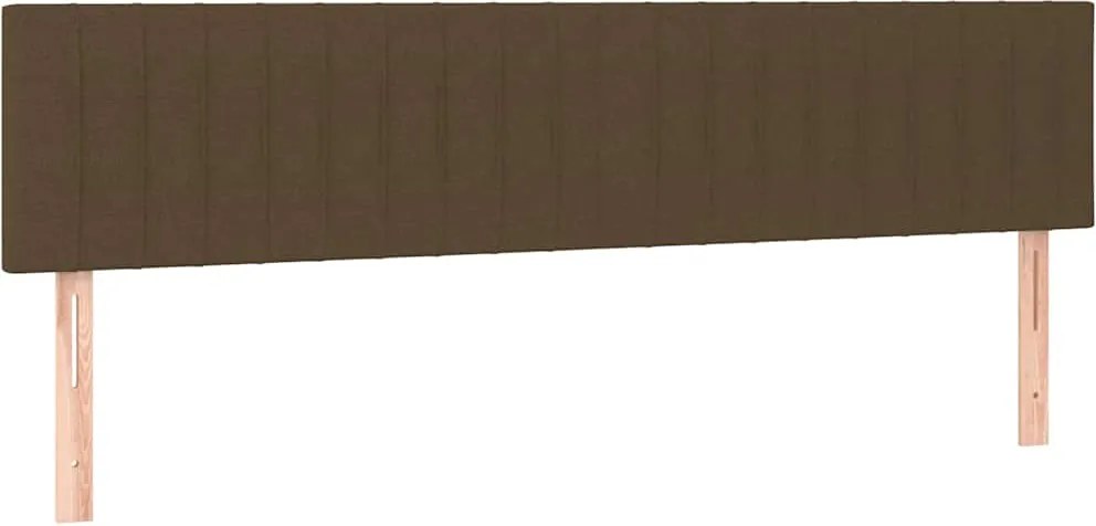 Box spring postel s matrací a LED tmavě hnědá 200x200 cm textil 3133904