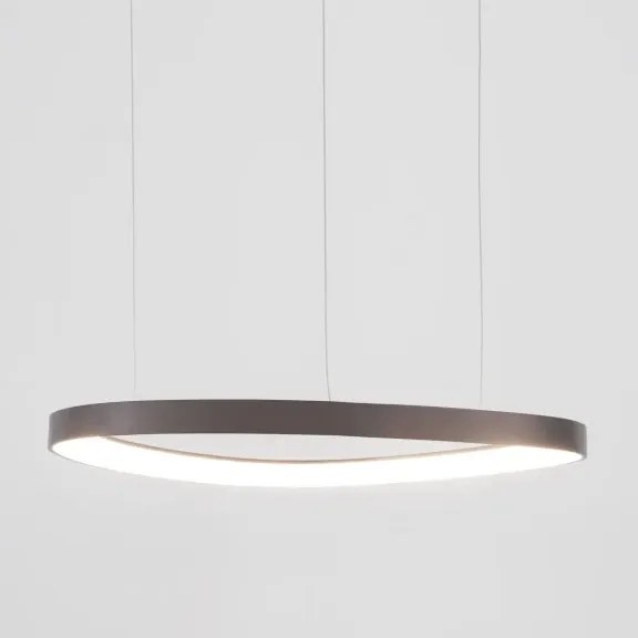 LED lustr Esteva 65 hnědá