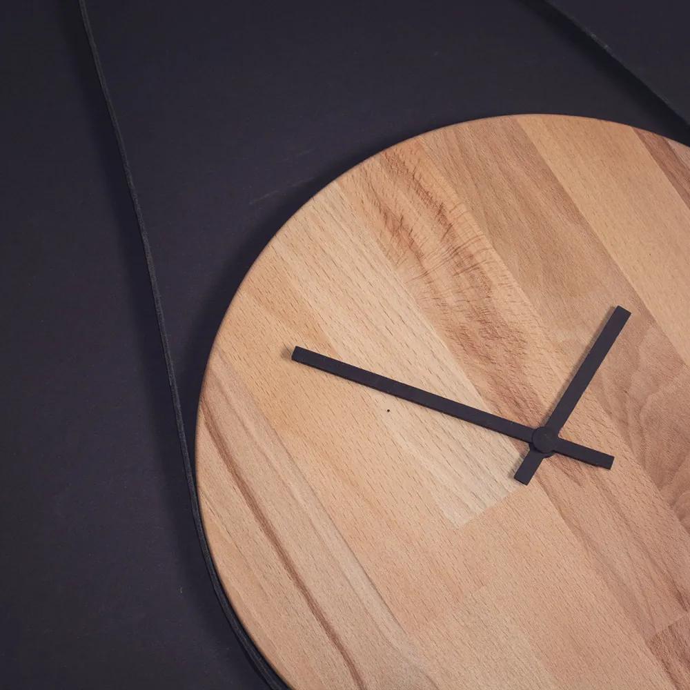 Nástěnné hodiny Hang S, bukové dřevo