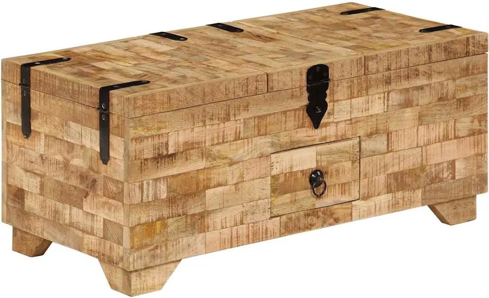 Konferenční stolek masivní mangovníkové dřevo 80 x 40 x 35 cm 247327