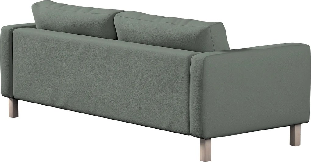 Potah na pohovku IKEA Karlstad 3-místná, nerozkládací, krátký barva zelená látka pletený vzor