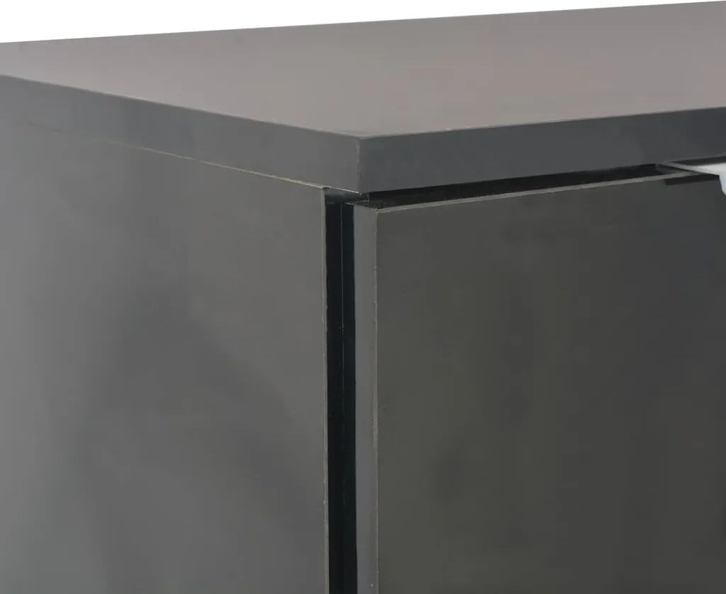 Příborník černý s vysokým leskem 107x35x80,5 cm 283719