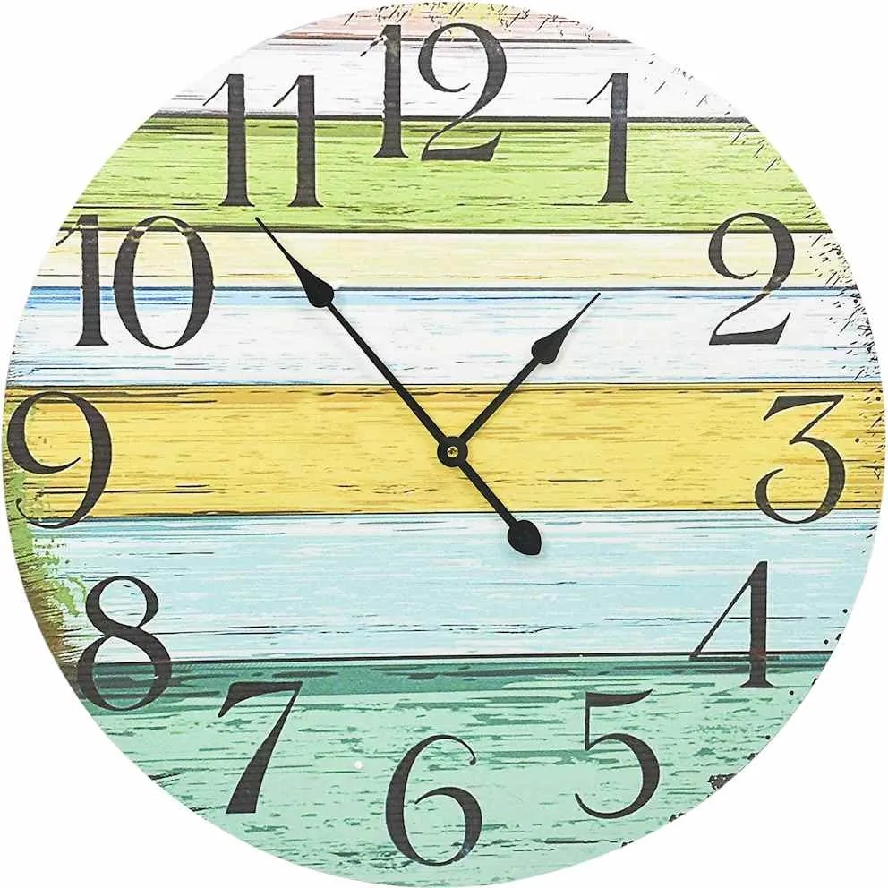 Nástěnné hodiny vícebarvené 60 cm MDF 325185