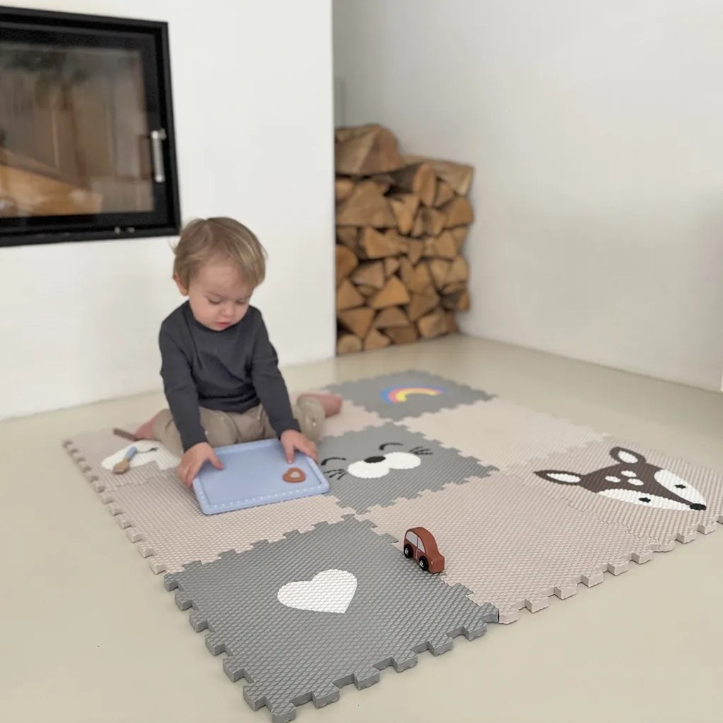 Vylen Minideckfloor podlaha 9 dílů - jednorožec, duha, tuleň, koloušek a srdíčko 24-9-12