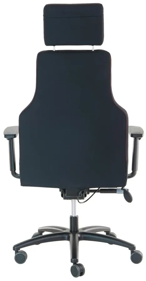 ALBA Ergonomická kancelářská židle PAULA - 24/7, černá látka / nosnost 160 kg