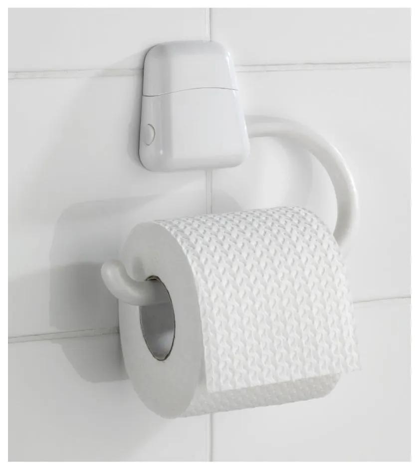 Bílý držák na toaletní papír Wenko Pured