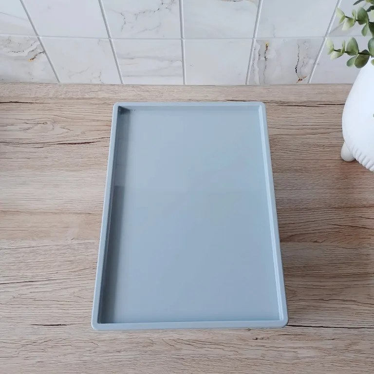 DÓZA NA SUCHÉ POTRAVINY 2 500 ml – nízká, průhledná | DomaLEP varianta: ŠEDÁ