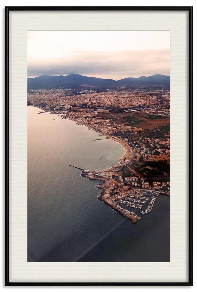 Plakát Horké Španělsko - krajina na pobřeží Mallorky při pohledu ze vzduchu