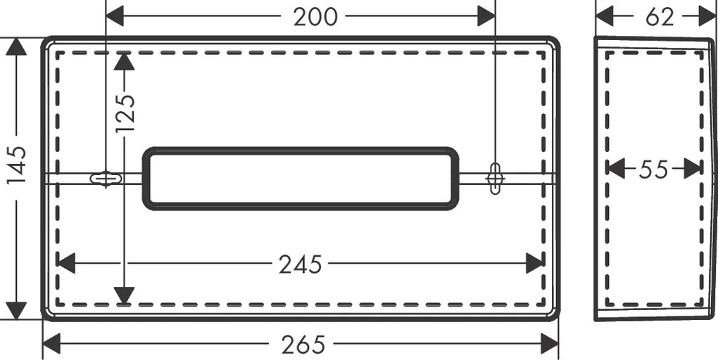 Hansgrohe AddStoris - Zásobník na kosmetické kapesníky, černá matná 41774670