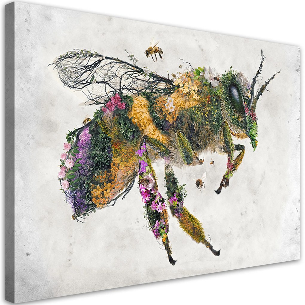 Gario Obraz na plátně Květinová včela - Barrett Biggers Rozměry: 90 x 60 cm