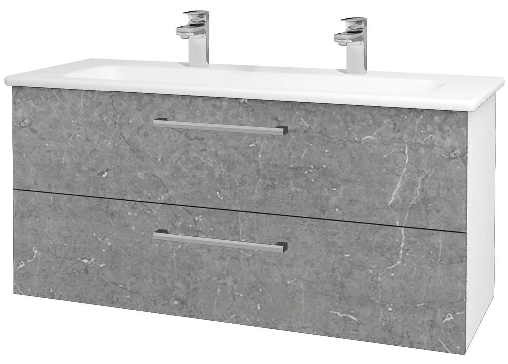 Dřevojas Koupelnová skříň GIO SZZ2 120 Varianta: D01 Beton / Úchytka T01 / D01 Beton