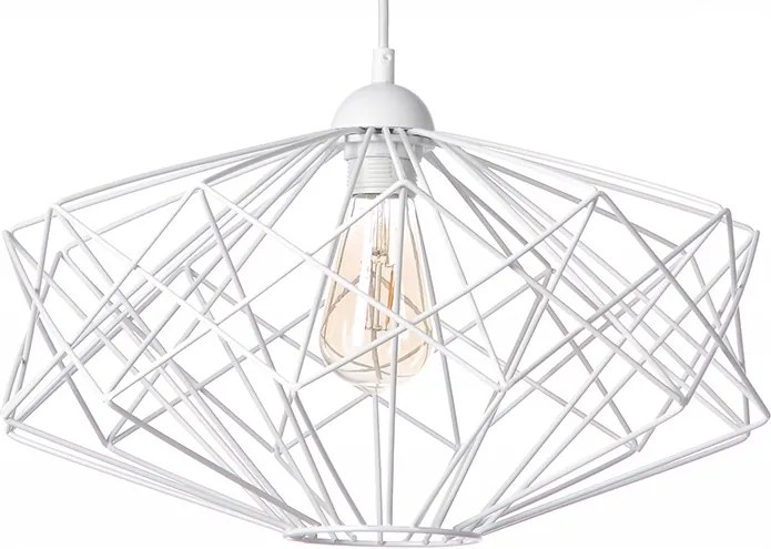 Lampa stropní závěsná drátěná Loft E27 LED bílá