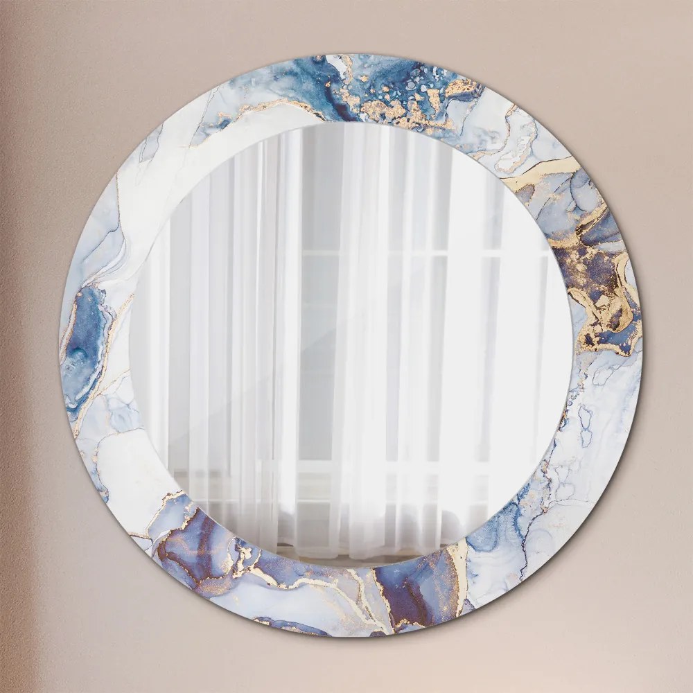 Kulaté dekorativní zrcadlo Abstraktní tekuté umění fi 60 cm