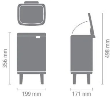 Brabantia BO HI odpadkový koš 4L bílá