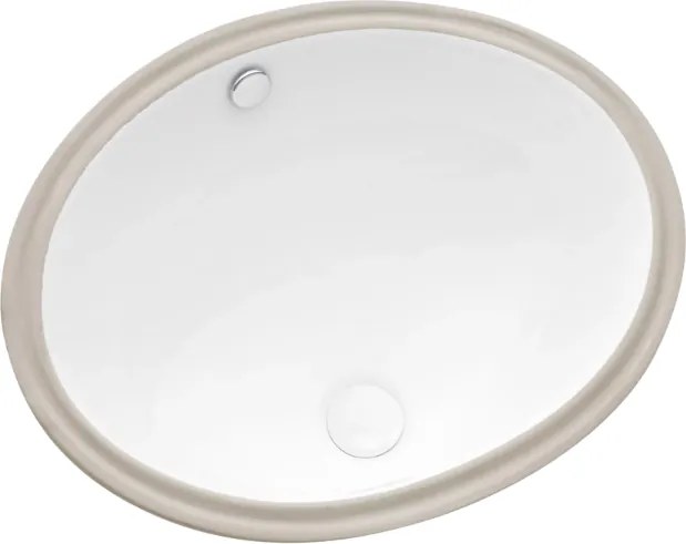 UPTrend Oválné keramické umyvadlo pod pracovní desku COMA TR4008, bílá lesk