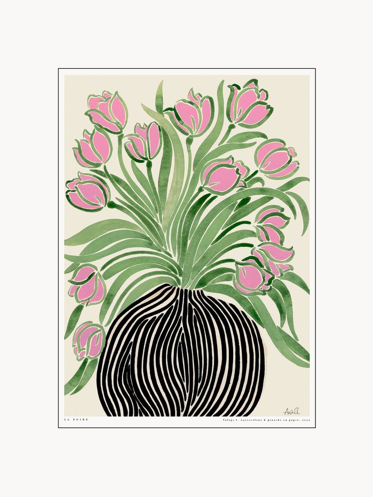 Zarámovaný digitální tiskový plakát Tulips 1