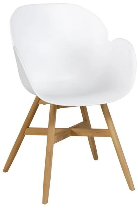OnaDnes -20% Hoorns Bílá plastová zahradní židle Cait