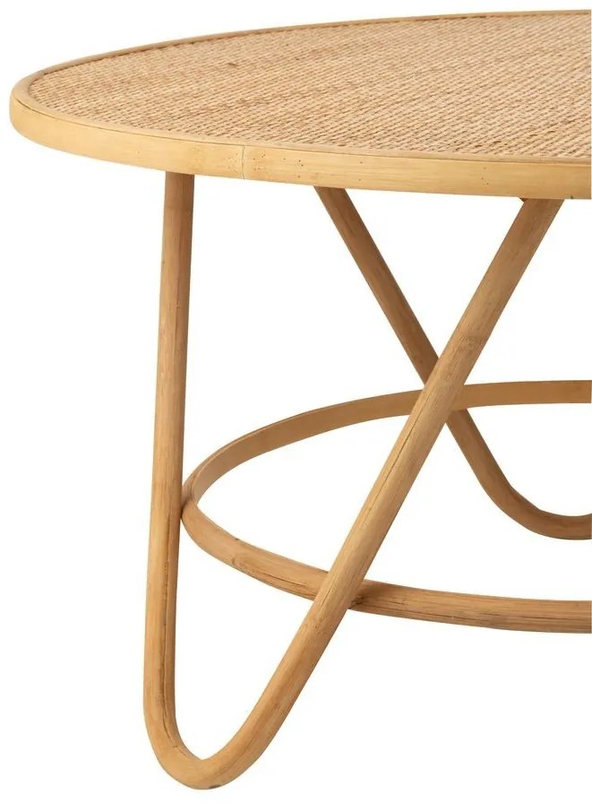 Přírodní ratanový konferenční stolek Balia Rattan Natural L - Ø 80*44 cm