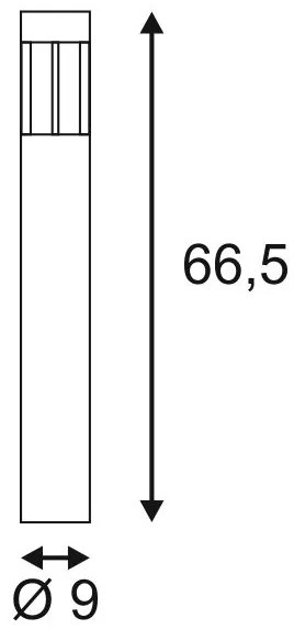 SLV 231457 Slots 65, venkovní sloupek, 6,3W LED 3000K, rez, výška 66,5cm