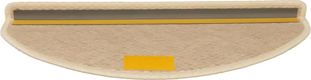 Samolepicí nášlapy na schody sisal 15 ks 65 x 21 x 4 cm berber 326881