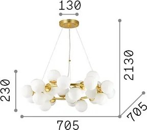 Závěsné stropní svítidlo Ideal LUX Dna 25x15W G9 208398
