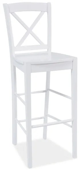 Bílá barová stolička CD-964