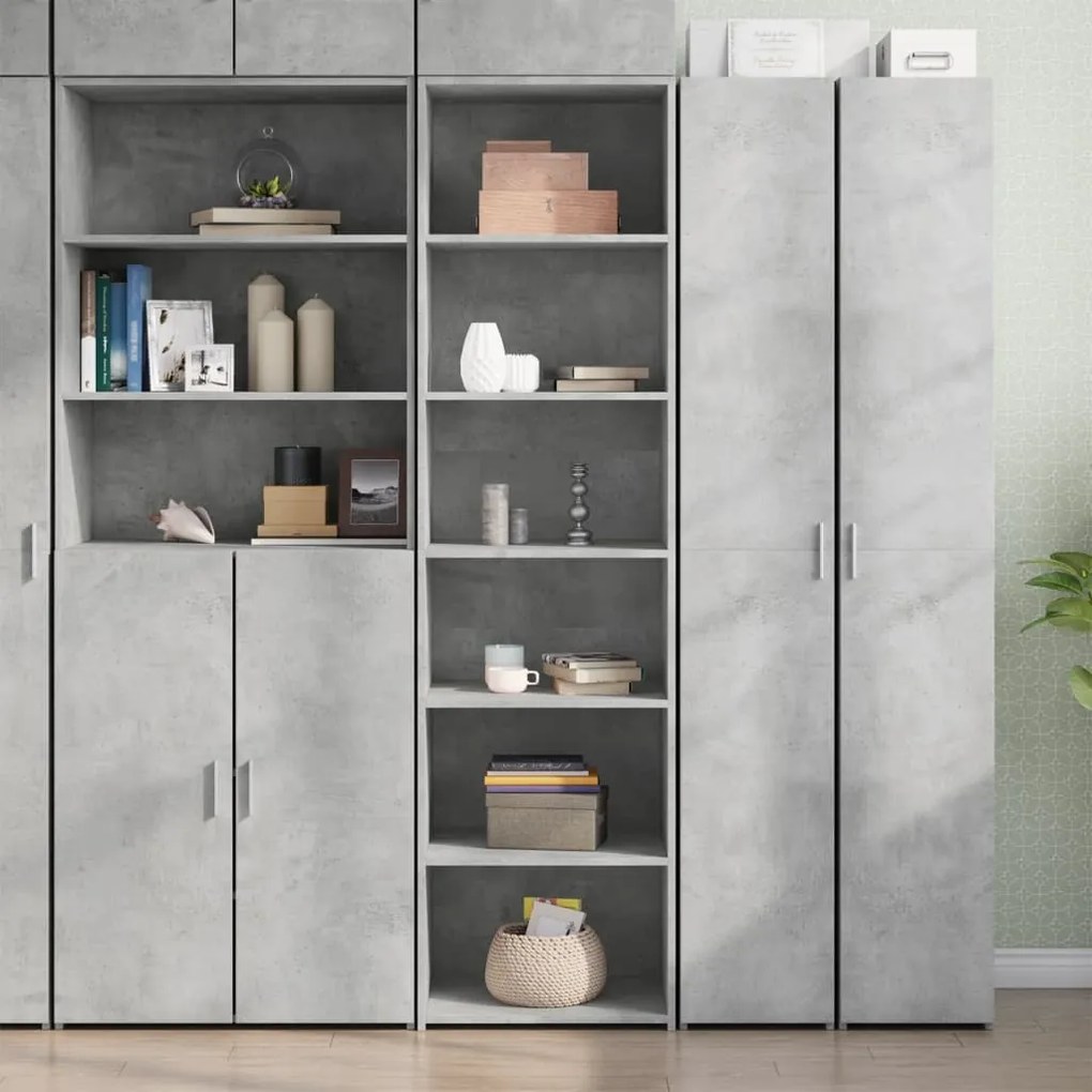 Skříň highboard betonově šedá 50 x 41 x 185 cm kompozitní dřevo
