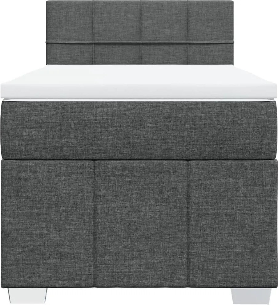 Box spring postel s matrací tmavě šedá 80 x 200 cm textil 3286896