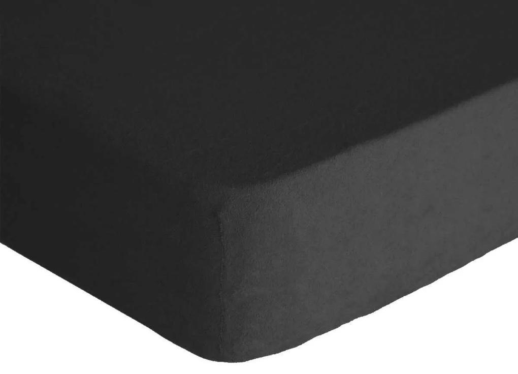 Forbyt, Prostěradlo, Froté Premium, černá 100 x 220 cm
