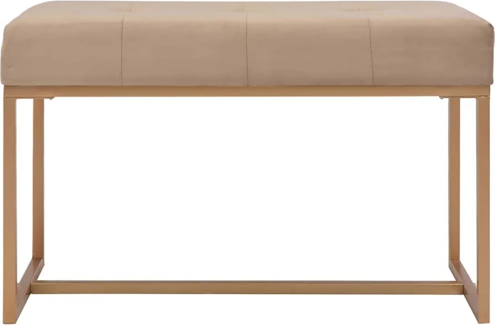 Lavice 80 cm béžová sametová 247559