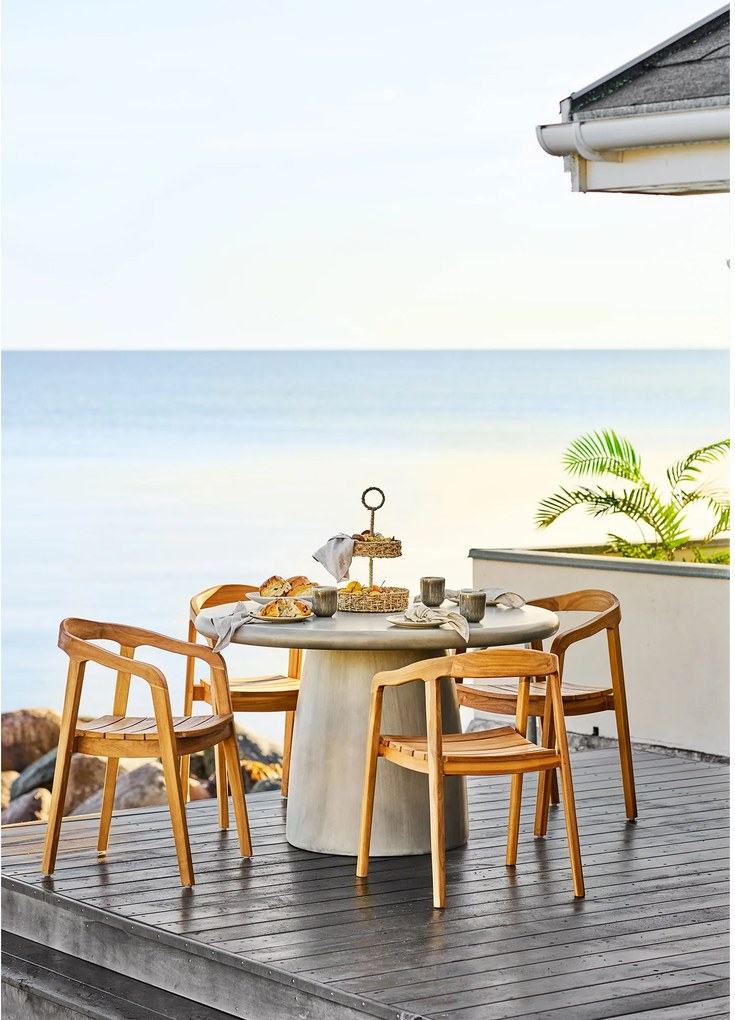 House Nordic Zahradní jídelní stůl BONNET šedý ø120 cm 7501190