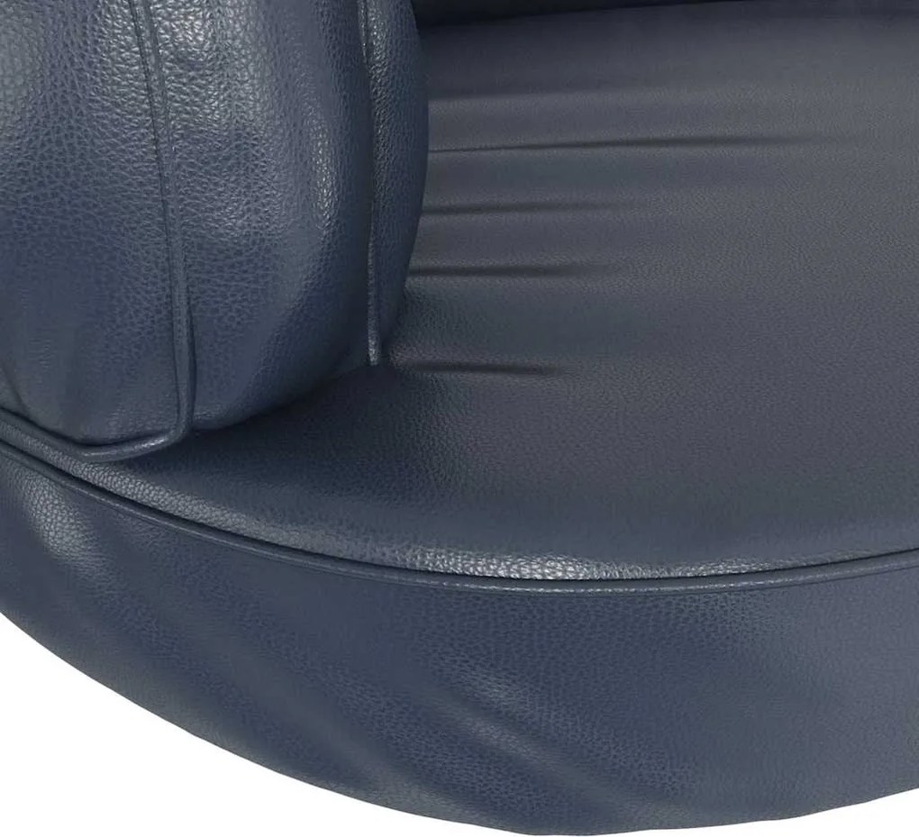 Ergonomický molitanový pelíšek pro psy modrý 88x65cm umělá kůže 171315