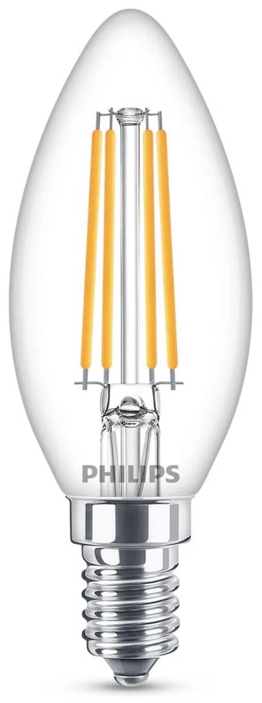 Philips Classic LED E14 B35 6,5W 2700K čirá