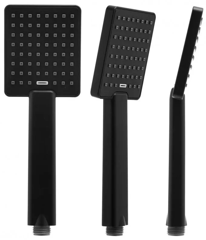 Erga Goba, sprchová souprava s termostatickou baterií a dešťovou hlavicí 30x30 cm, černá matná, ERG-YKA-BP.GOBA-THERM-30-BLK