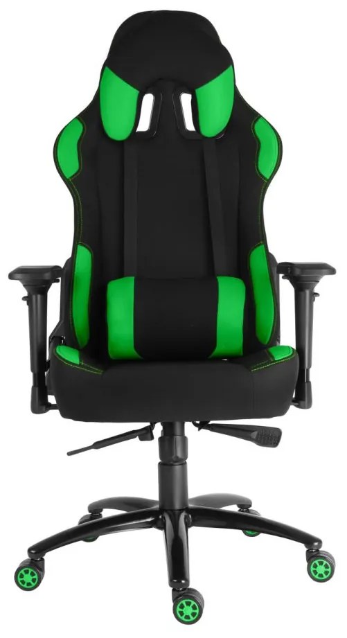 Herní židle NEOSEAT GAMER TEX černo-zelená