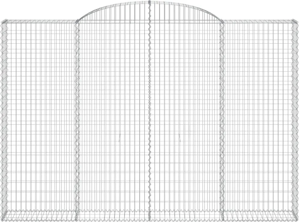 Klenutý gabionový koš 300 x 30 x 200/220 cm pozinkované železo 153510