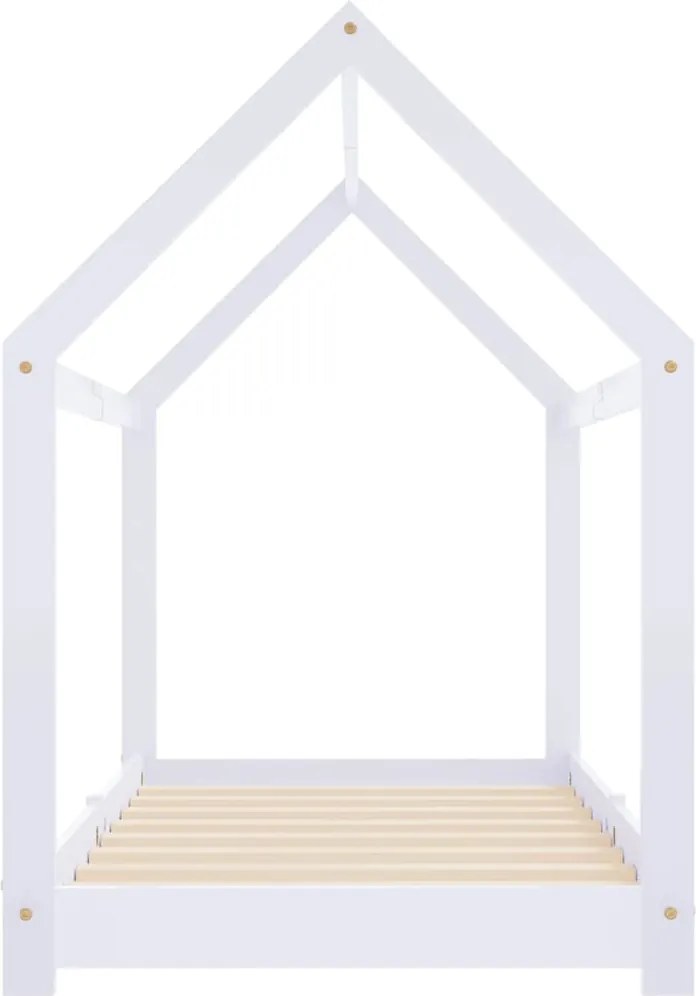 Rám dětské postele bílý masivní borovice 70 x 140 cm 283349